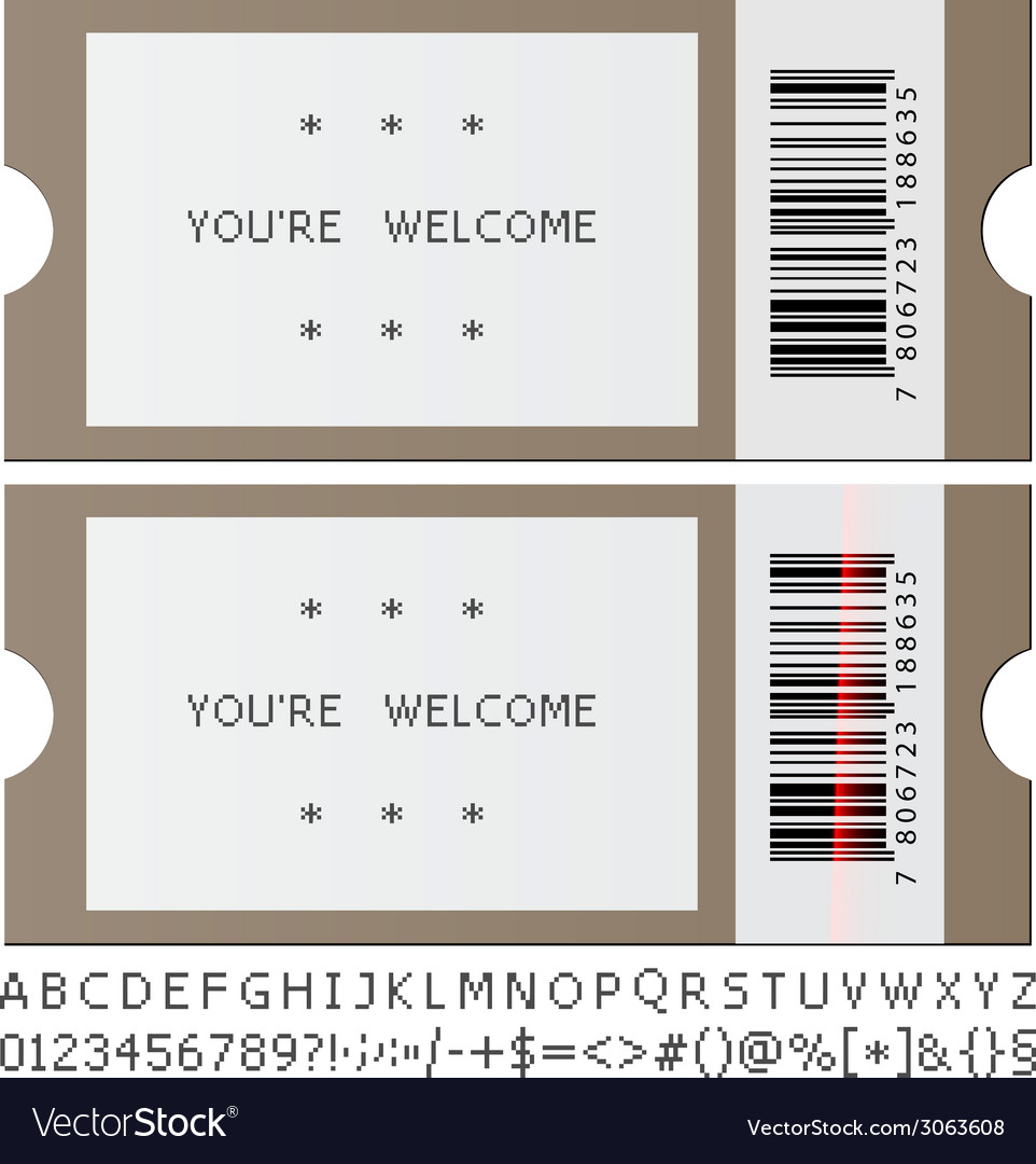 Modern tickets Royalty Free Vector Image - VectorStock