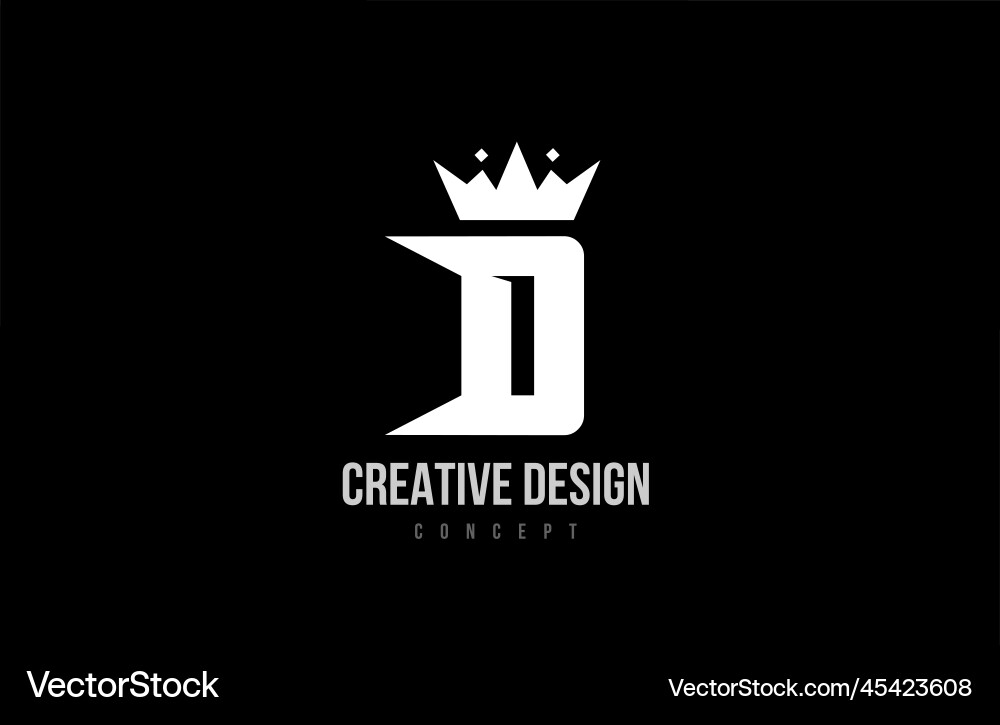 O alphabet letter logo icon design with king Vector Image