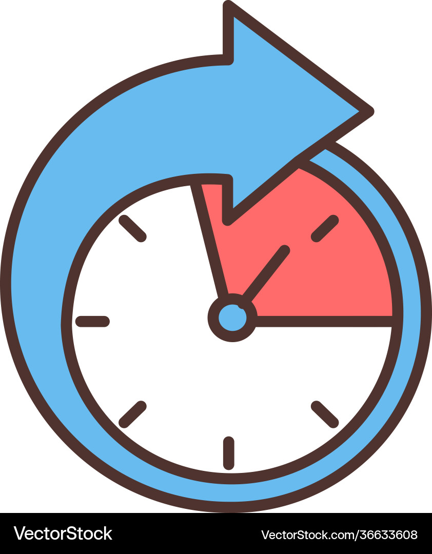 Part-time employment rgb color icon Royalty Free Vector