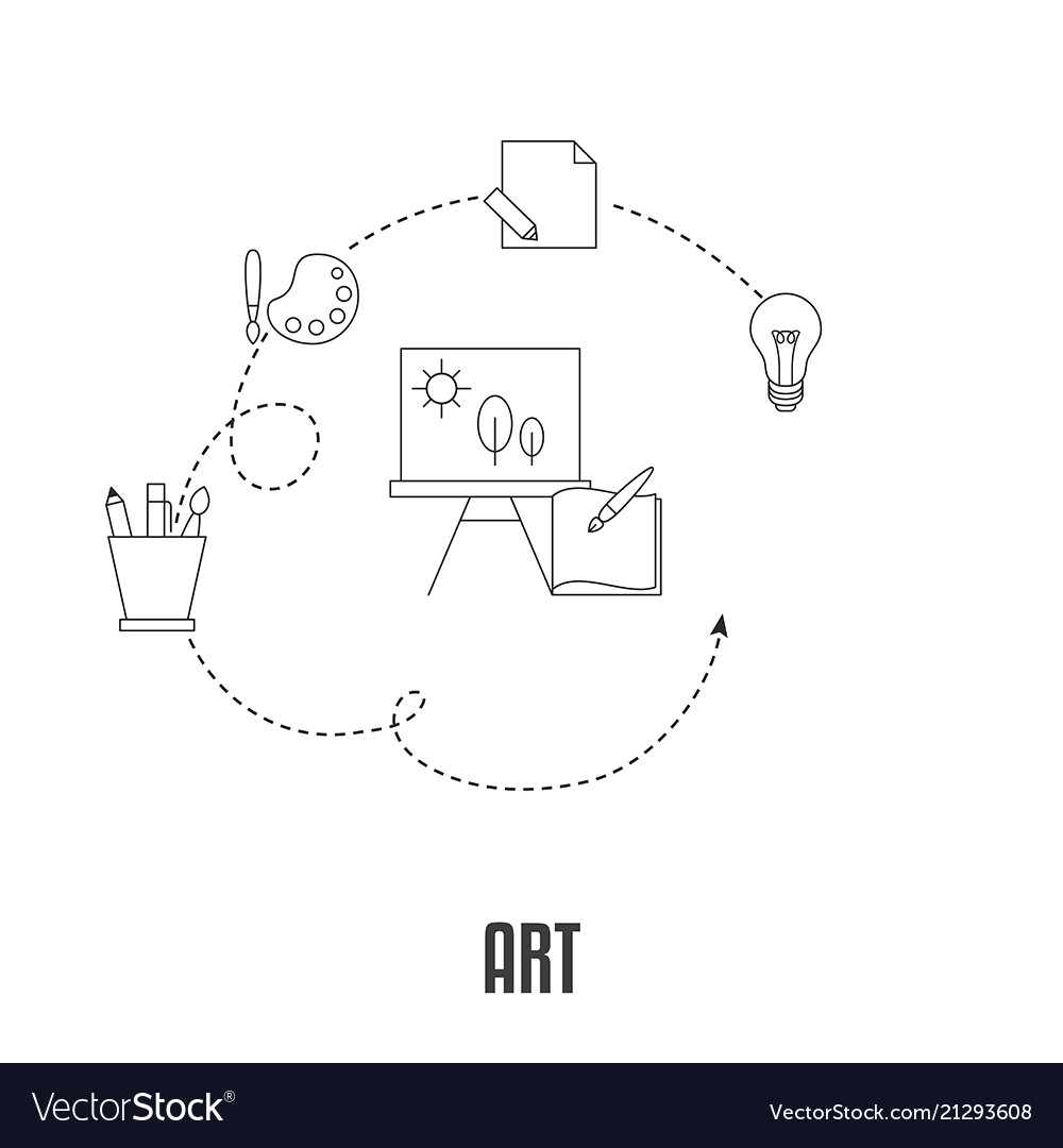 School Subjects Design Concept Royalty Free Vector Image