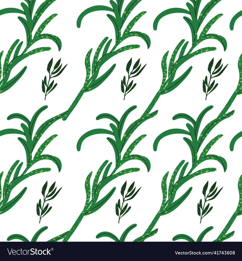 Seamless pattern background - greeneries Vector Image