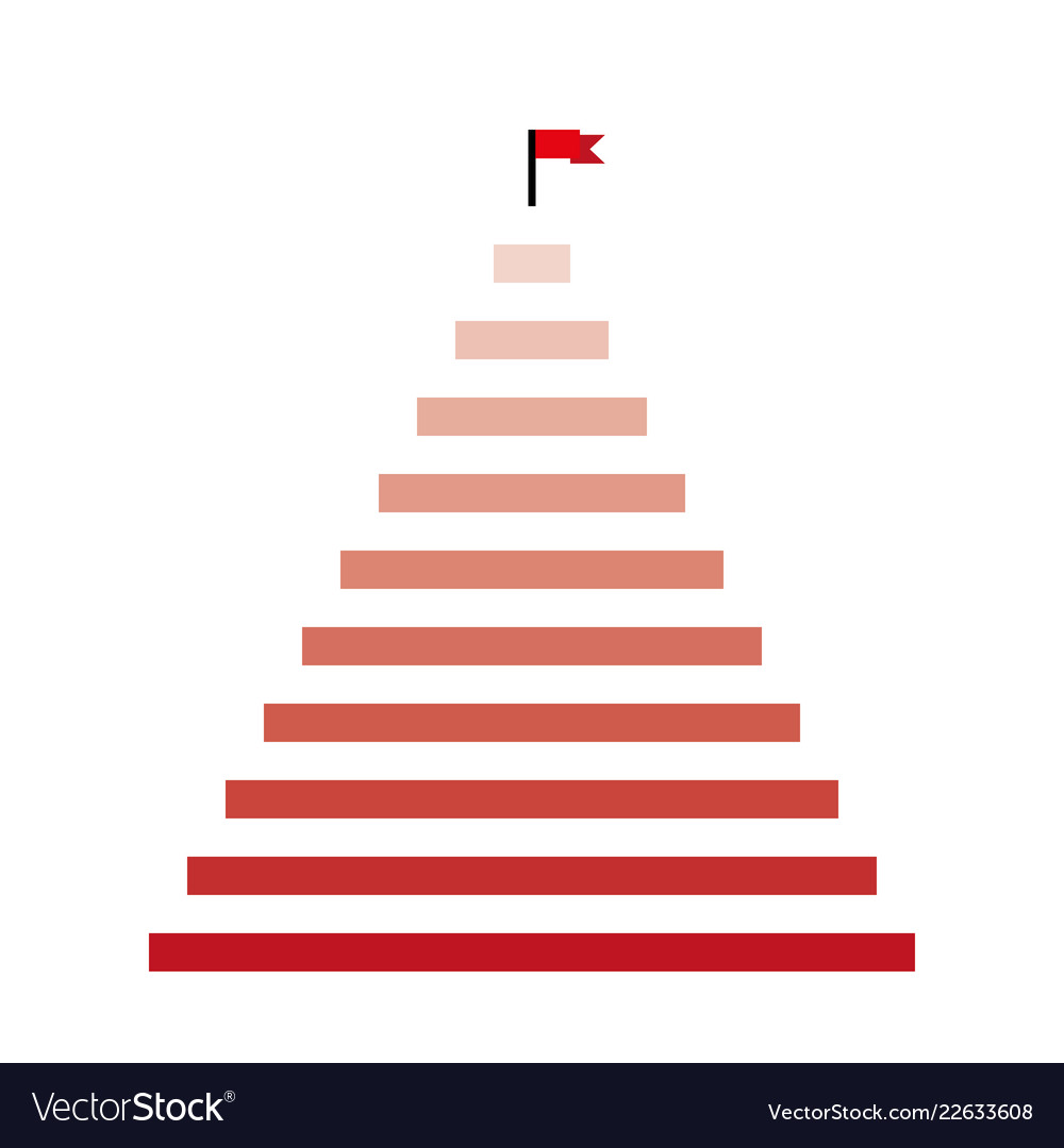 Steps icon isolated on white background Royalty Free Vector