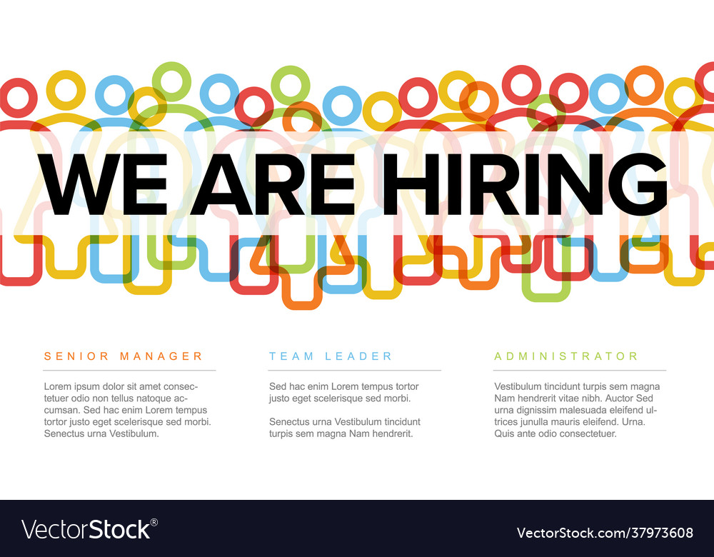 We are hiring minimalistic flyer template Vector Image