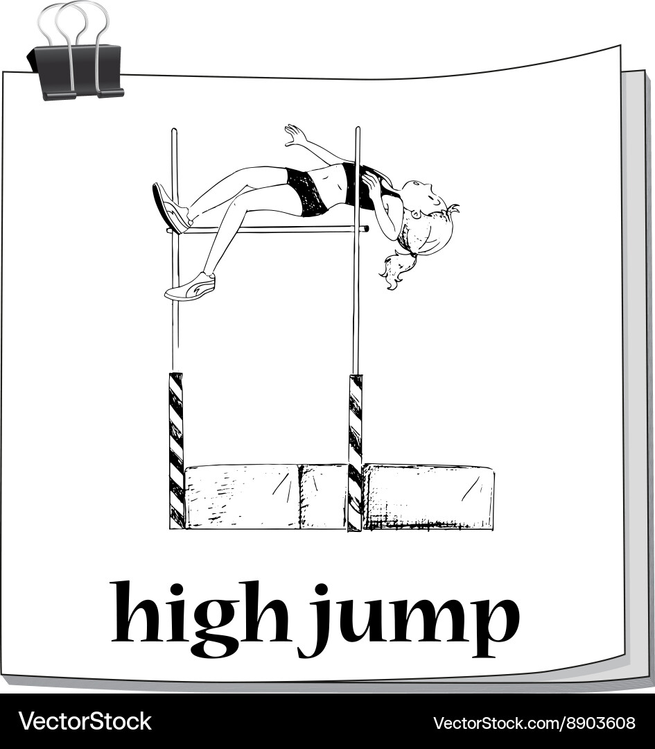 High Jump Clipart Black And White