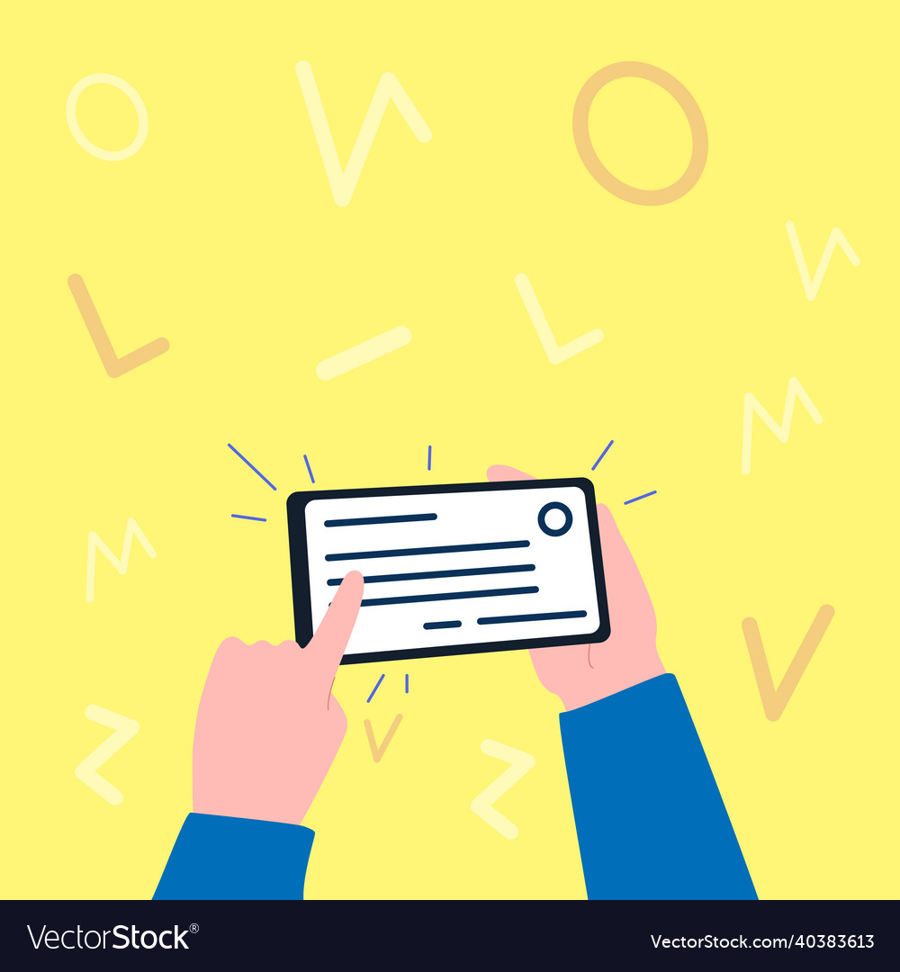 A hand holding important identification card Vector Image