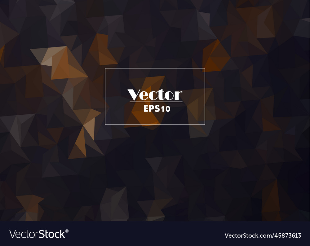 Bright orange black abstract background polygon Vector Image