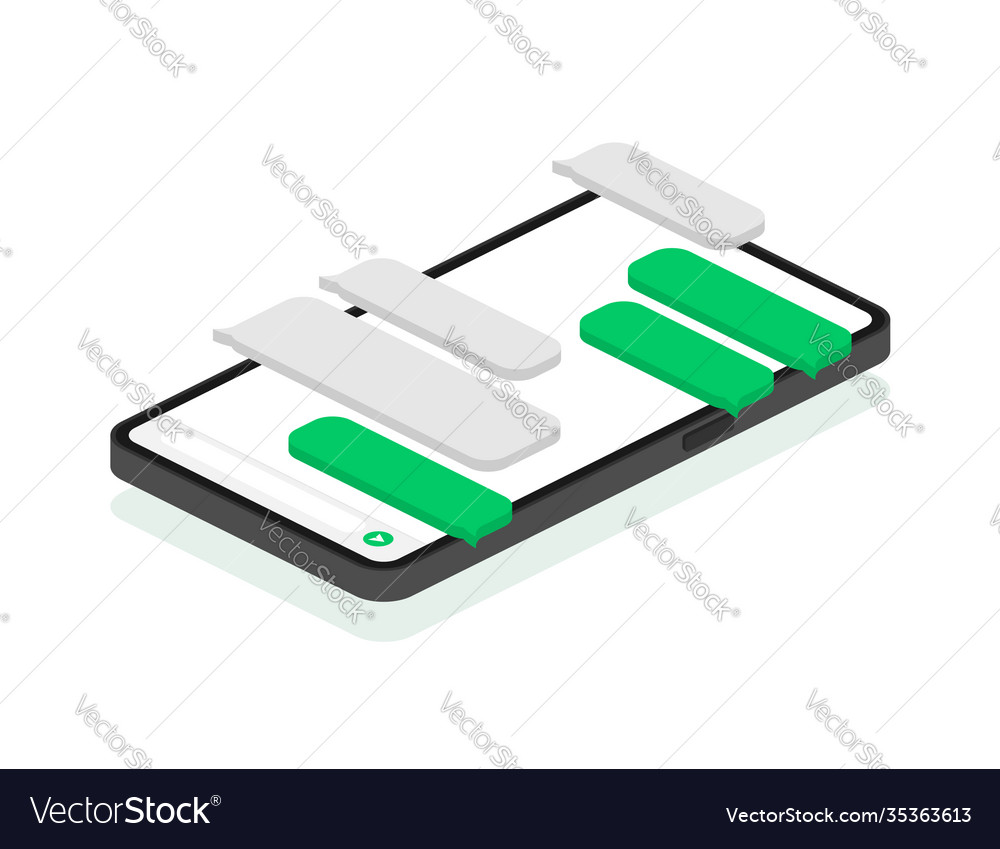 Flat messages bubbles chat interface message Vector Image