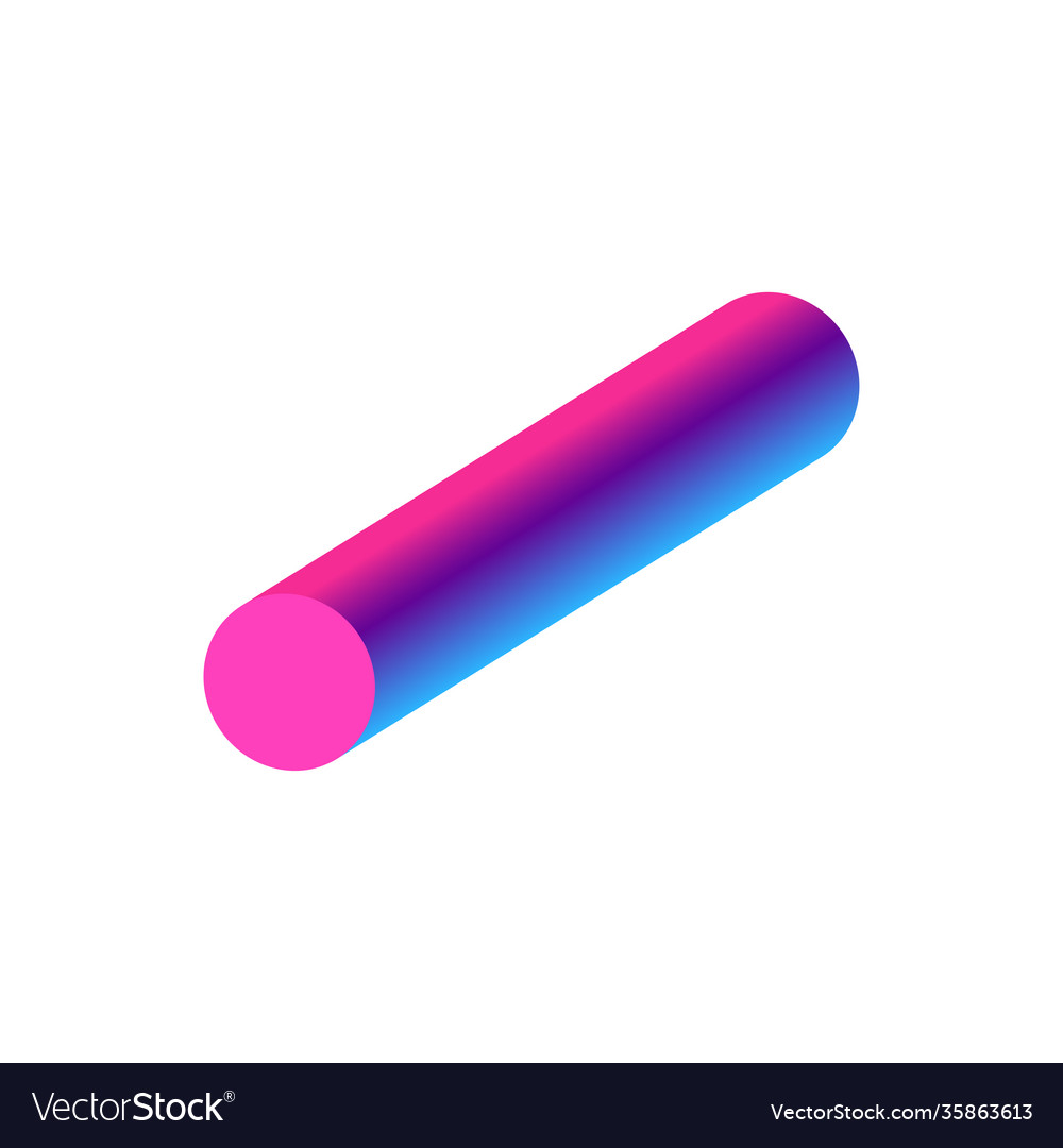 Gradient shape realistic icon Royalty Free Vector Image