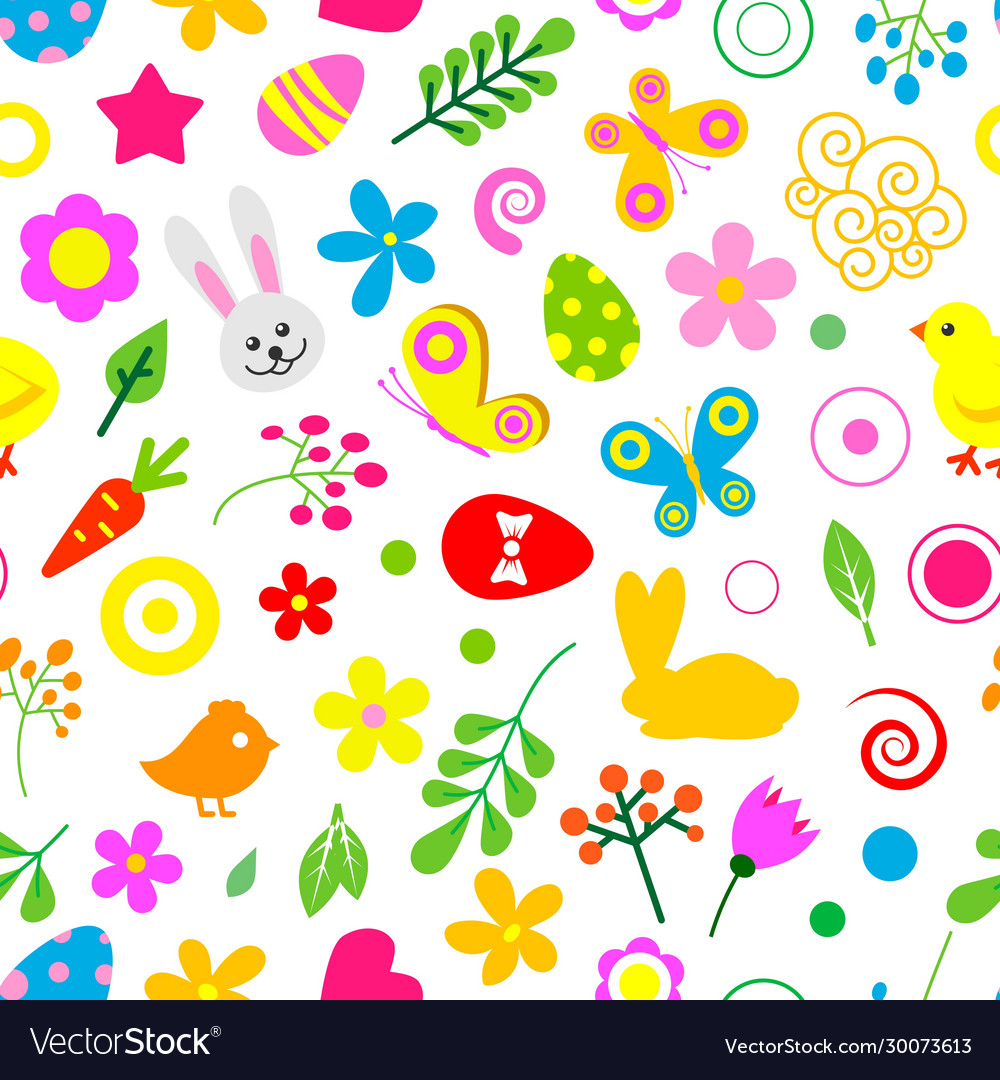 Happy easter seamless pattern easter Royalty Free Vector
