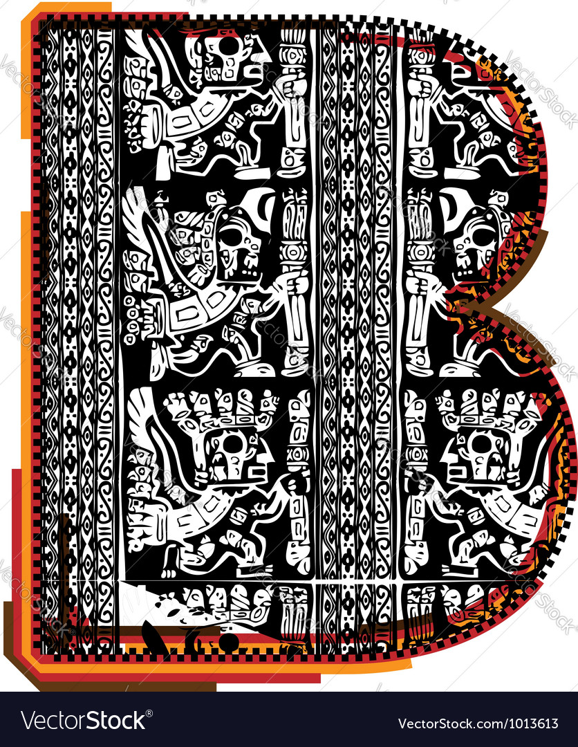 Incas font Royalty Free Vector Image - VectorStock