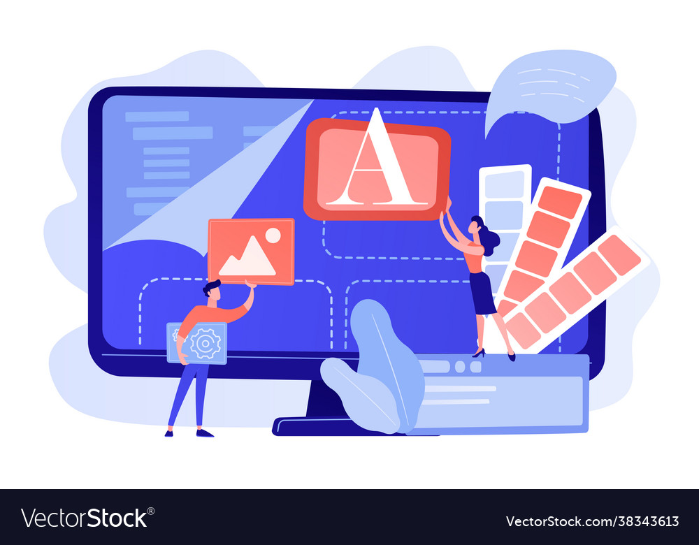 Low code development concept Royalty Free Vector Image