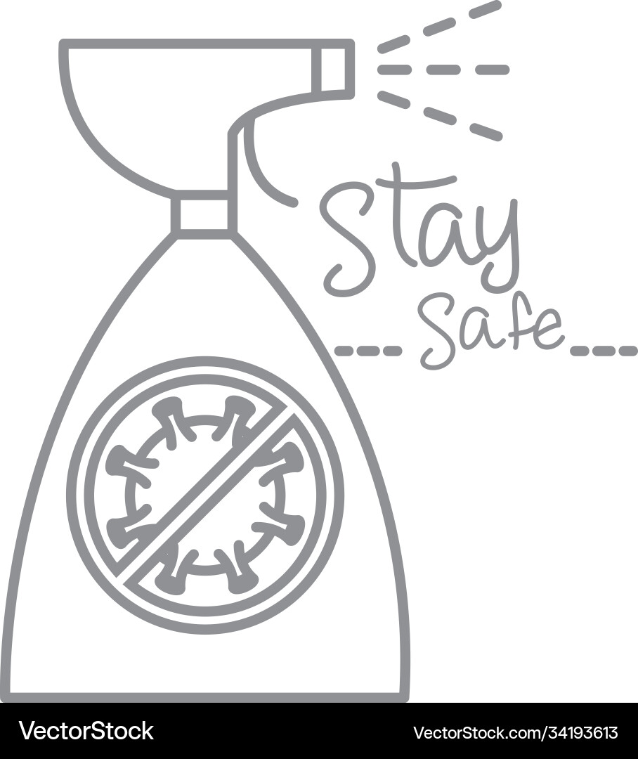 New normal use spray disinfectant alcohol stay Vector Image