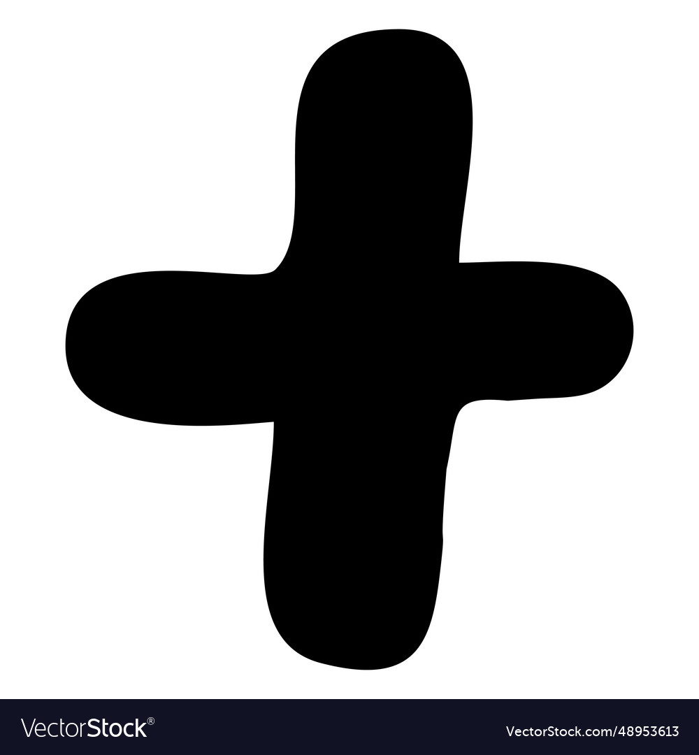 Plus symbol stroke Royalty Free Vector Image - VectorStock
