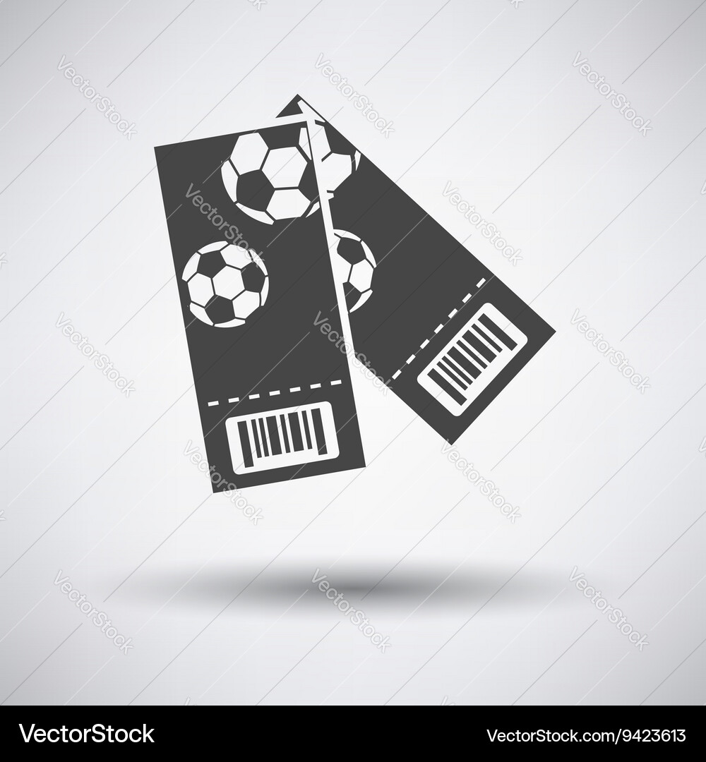 Two football tickets icon Royalty Free Vector Image