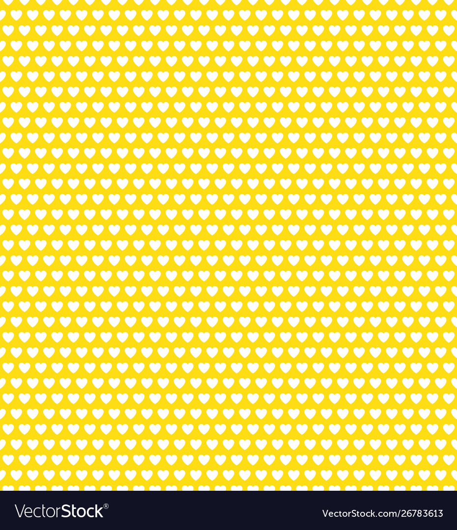 Yellow heart shape pattern Royalty Free Vector Image