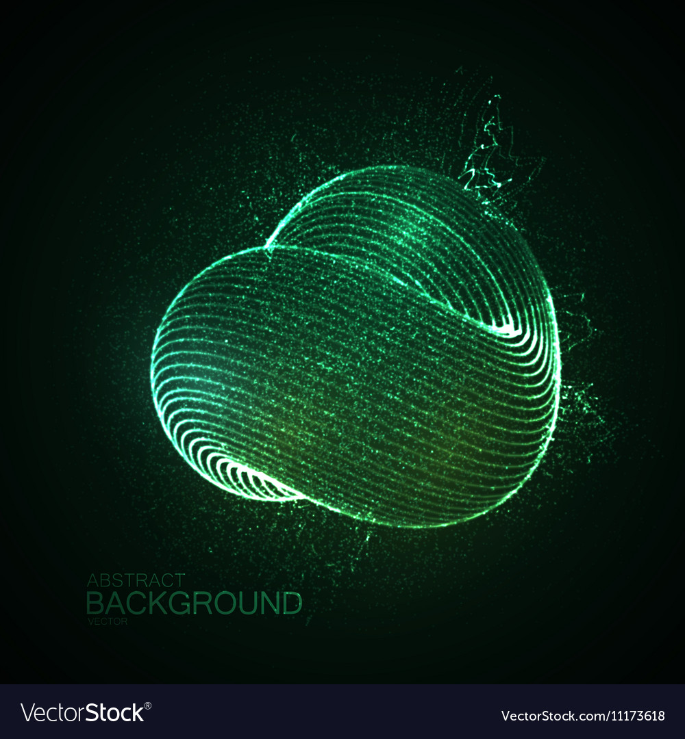 3d abstract loop shape of particles Royalty Free Vector