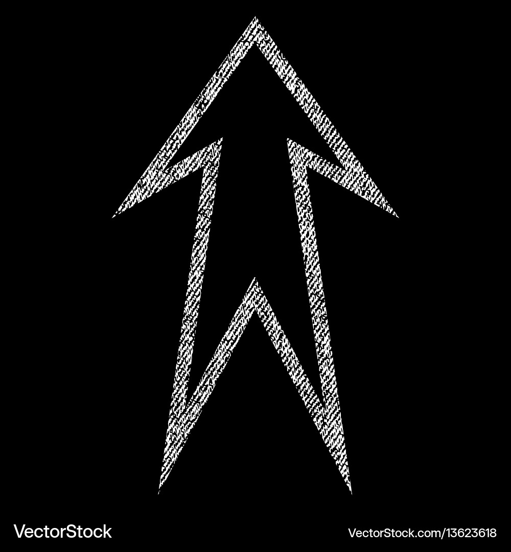 Arrow up fabric textured icon Royalty Free Vector Image