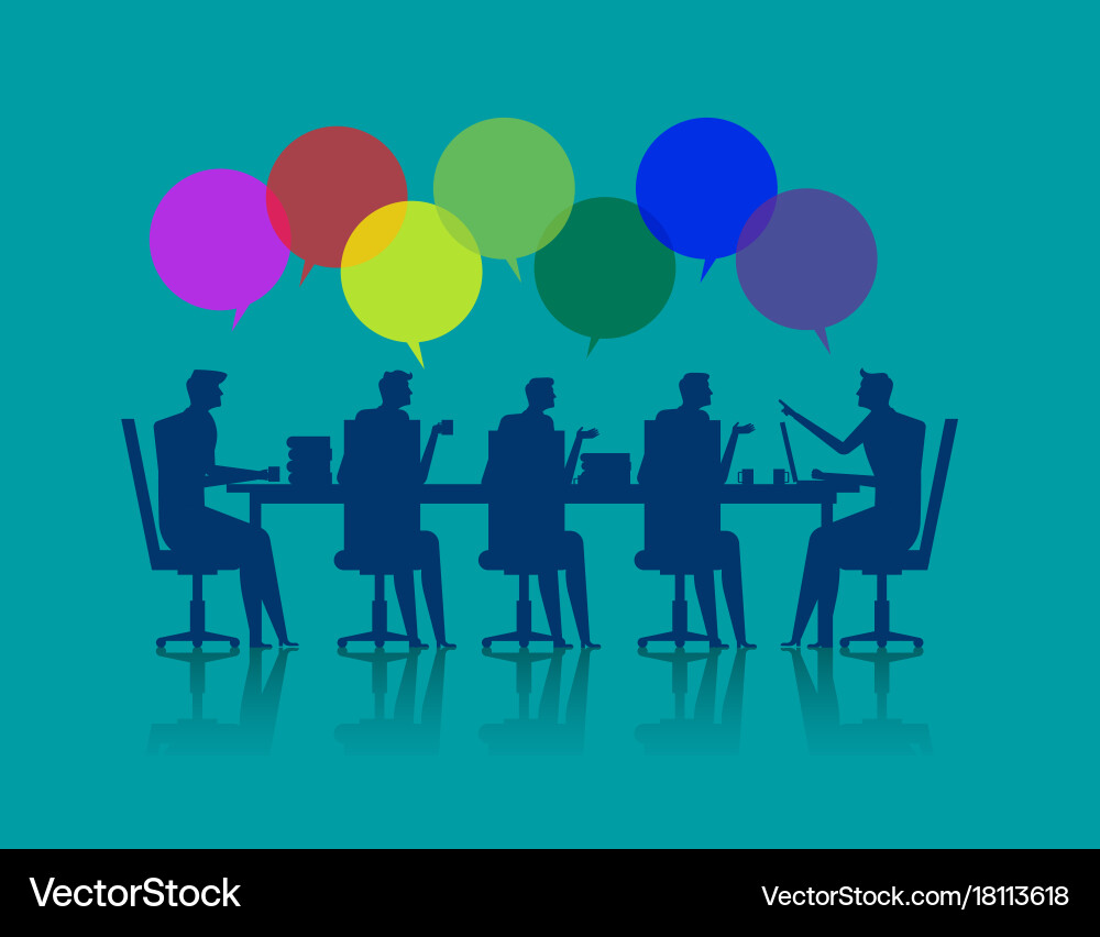Business people brainstorming Royalty Free Vector Image
