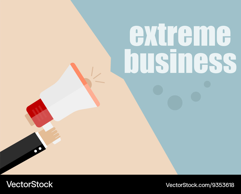 Extreme business flat design business Royalty Free Vector