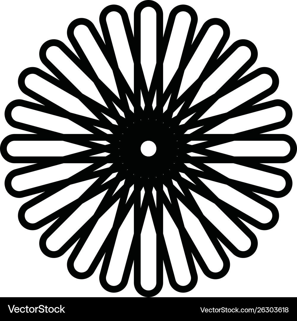 Flower star sign symbol design Royalty Free Vector Image
