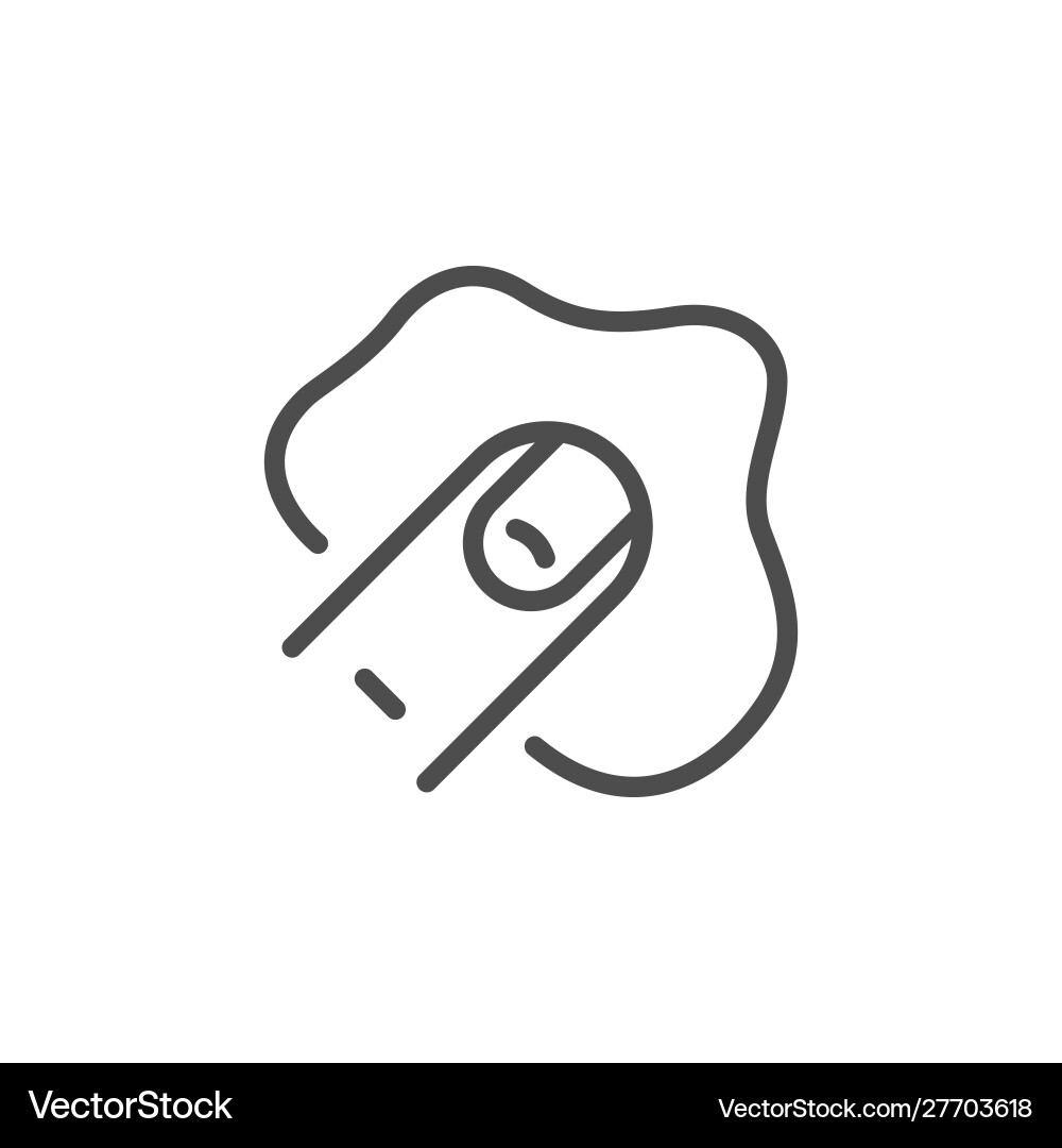 Hand cream line outline icon Royalty Free Vector Image
