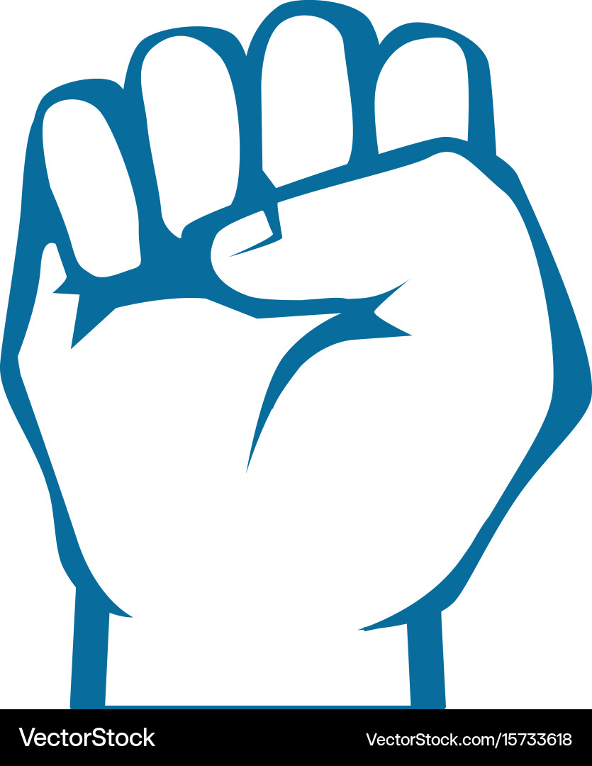 Hand with clenched fist icon Royalty Free Vector Image