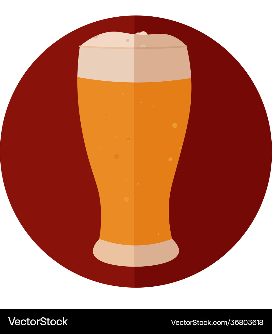 Isolated beer glass style Royalty Free Vector Image