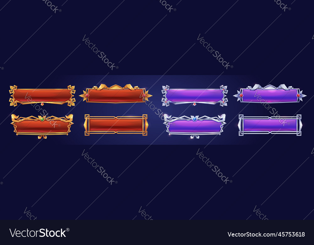 Medieval buttons ui game menu elements Royalty Free Vector Medieval buttons ui game menu elements Royalty Free Vector