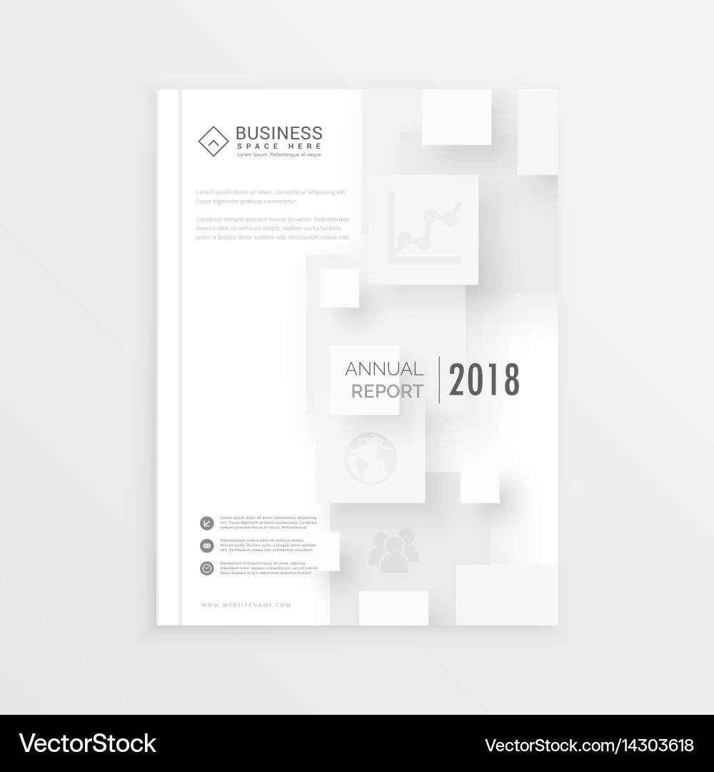 Minimal brochure design annual report cover Vector Image