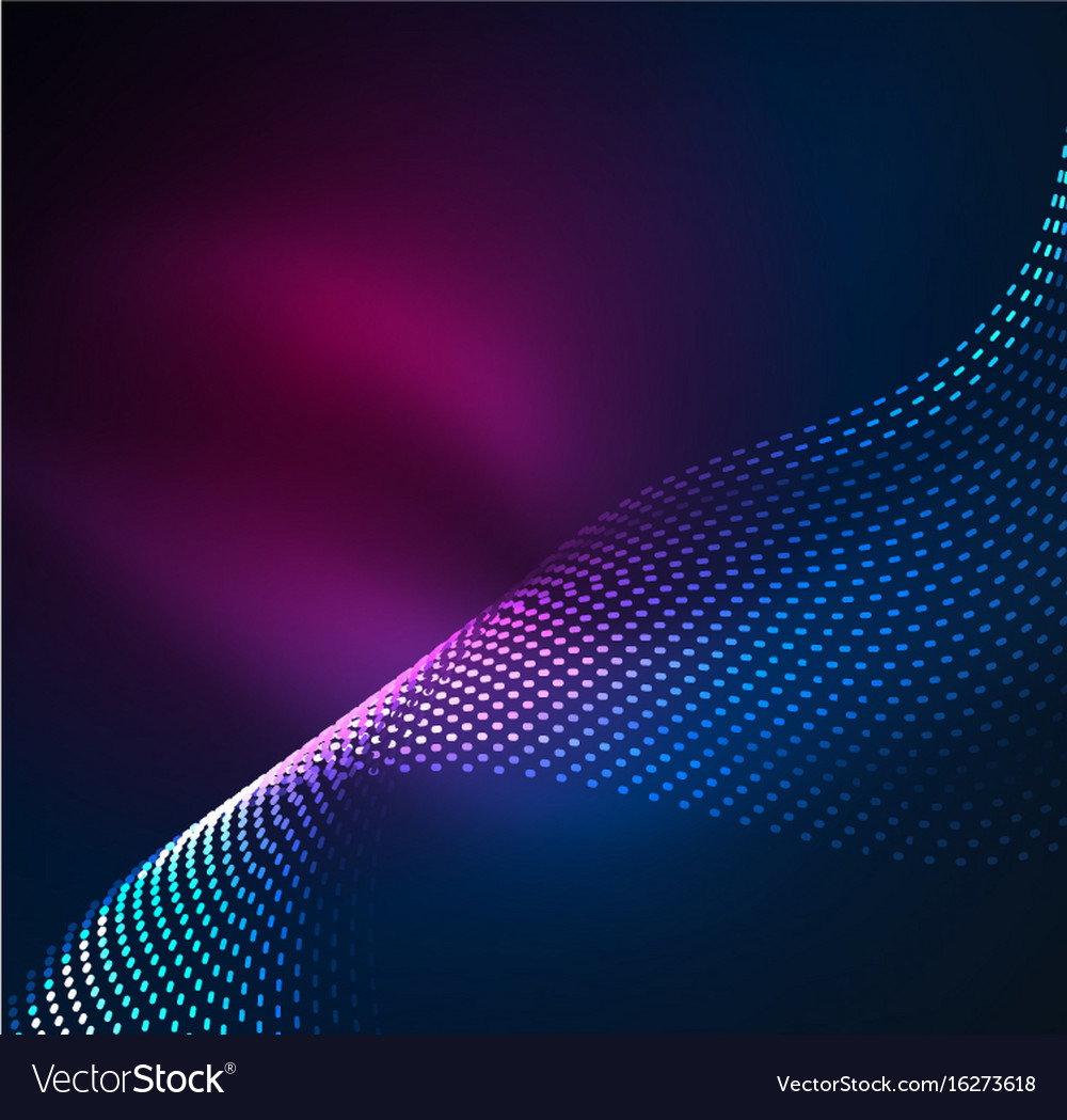 Wave particles background Royalty Free Vector Image