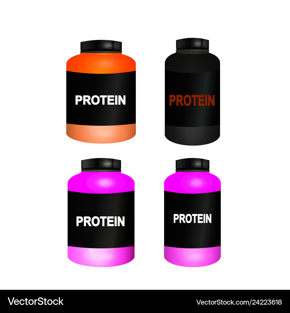 Whey protein and sports shaker Royalty Free Vector Image