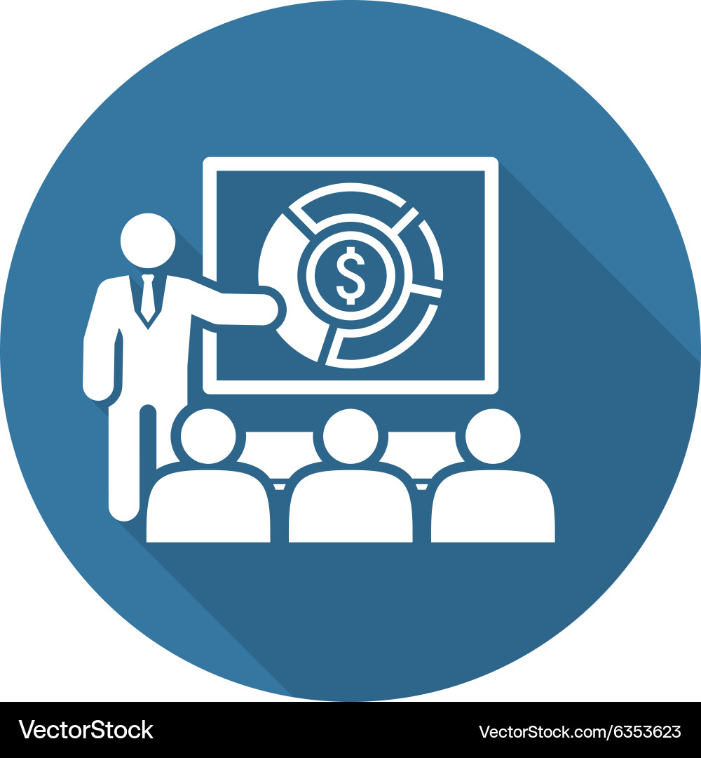 Market analysis icon business concept Royalty Free Vector