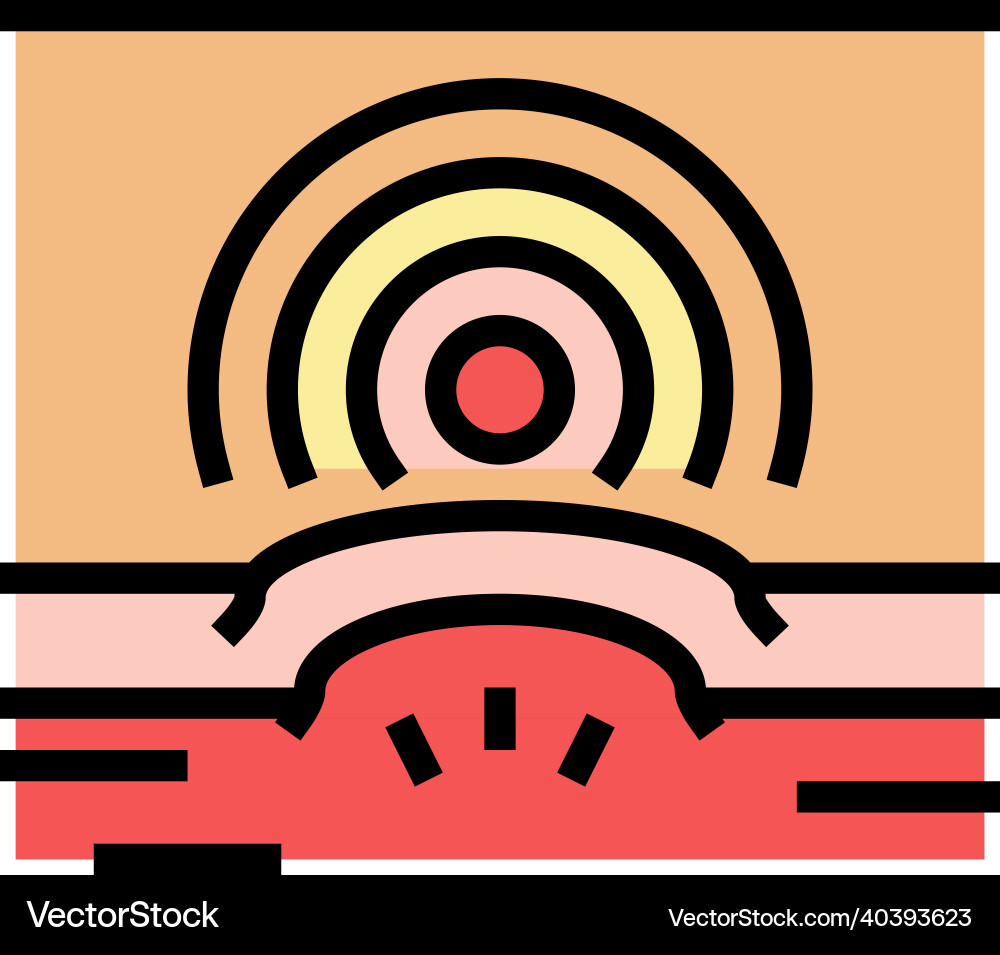 Pain health problem color icon Royalty Free Vector Image