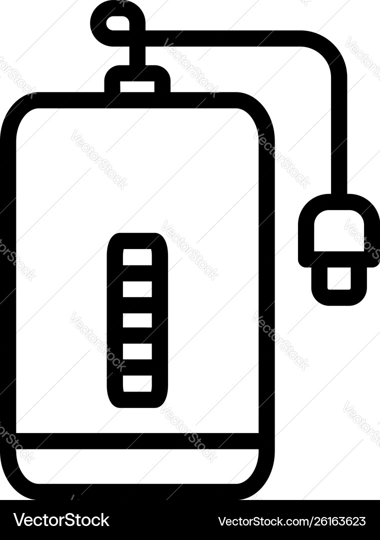 Power bank icon outline style Royalty Free Vector Image