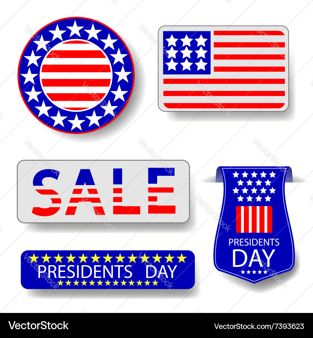 Presidents day icons Royalty Free Vector Image