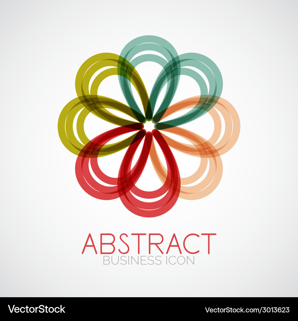Symmetric abstract geometric shape Royalty Free Vector Image