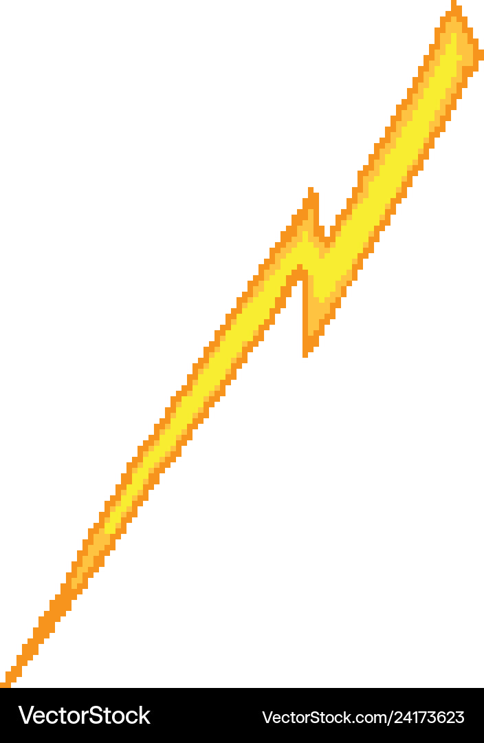 Yellow lightning sign isolated on white Royalty Free Vector