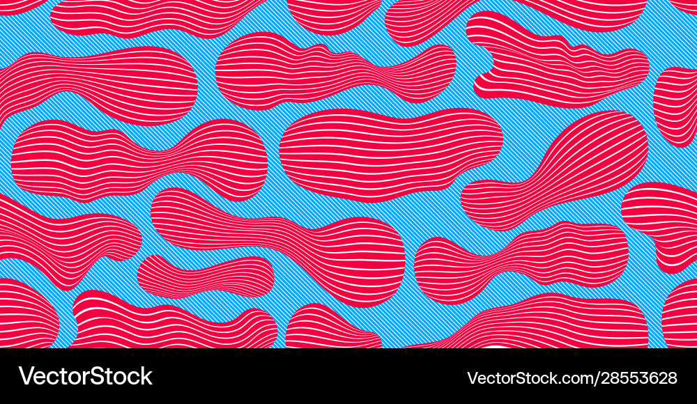 Beautiful abstract shapes flowing seamless Vector Image