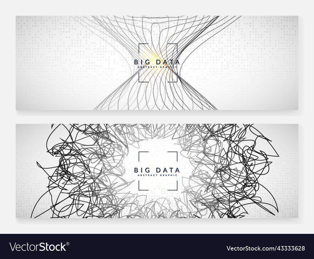 Big data learning digital technology abstract Vector Image