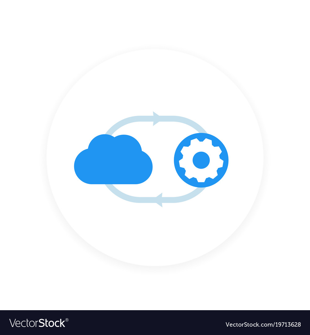 Cloud technology icon Royalty Free Vector Image