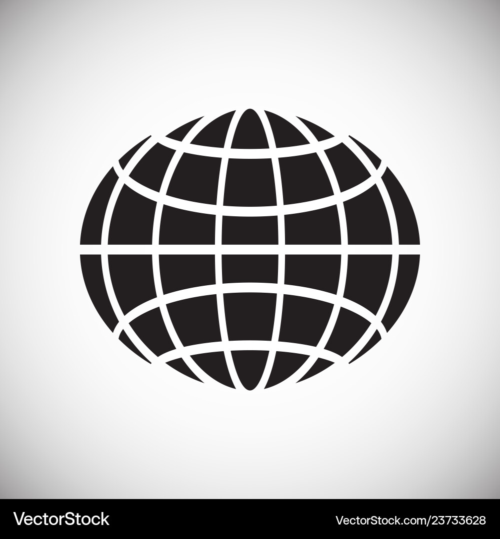 Globe icon on white background for graphic and web