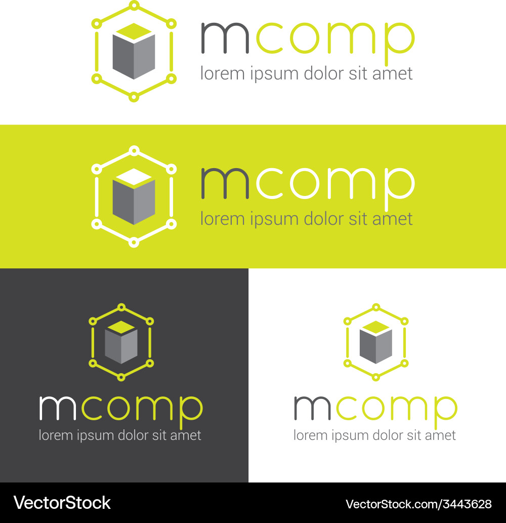 Modern logo for web studio or finance company Vector Image