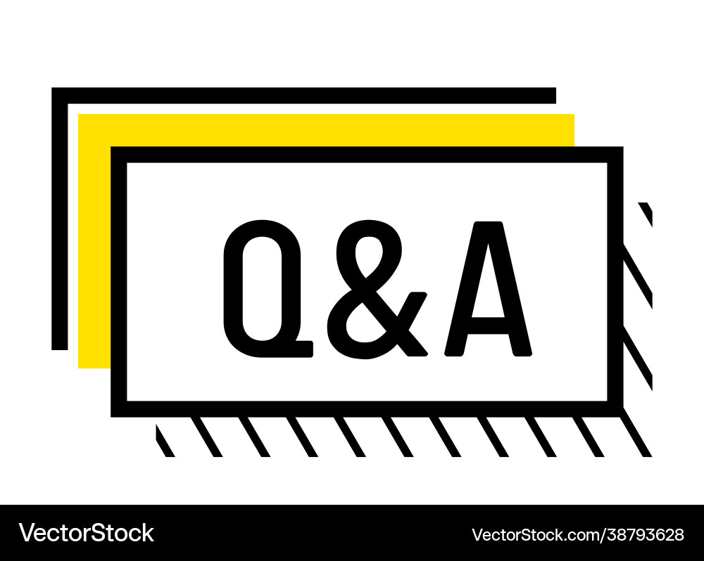 Q and a sign question and answer infographics Vector Image