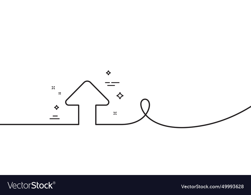 Upload arrow line icon direction arrowhead Vector Image