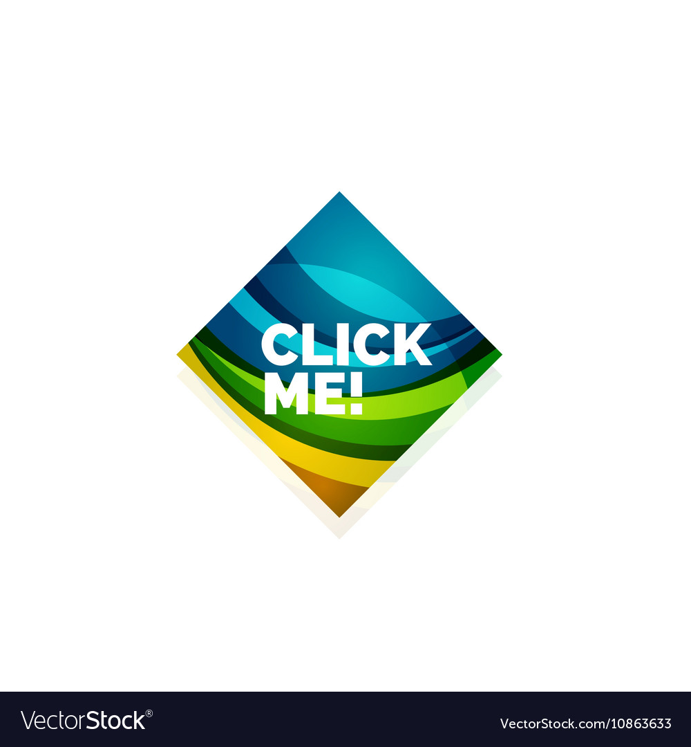 Abstract square button template Royalty Free Vector Image