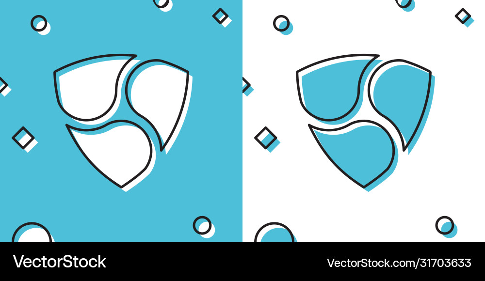 Black cryptocurrency coin nem xem icon isolated Vector Image