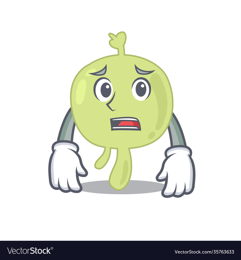 Cartoon design style lymph node having worried Vector Image Cartoon design style lymph node having worried Vector Image