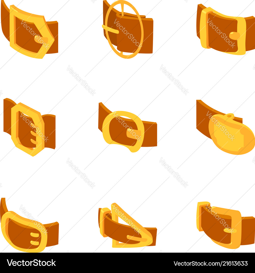 Clasp icons set cartoon style Royalty Free Vector Image