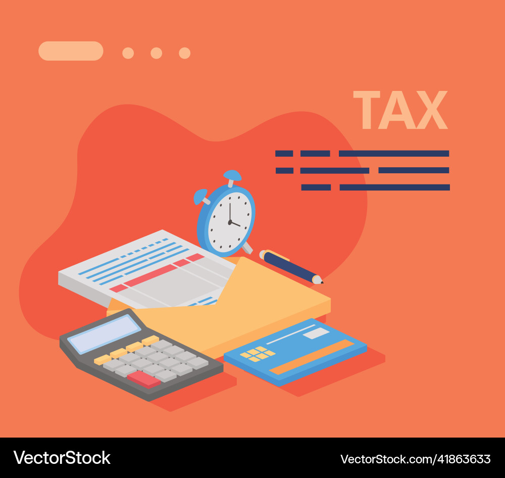 Envelope and tax icons Royalty Free Vector Image