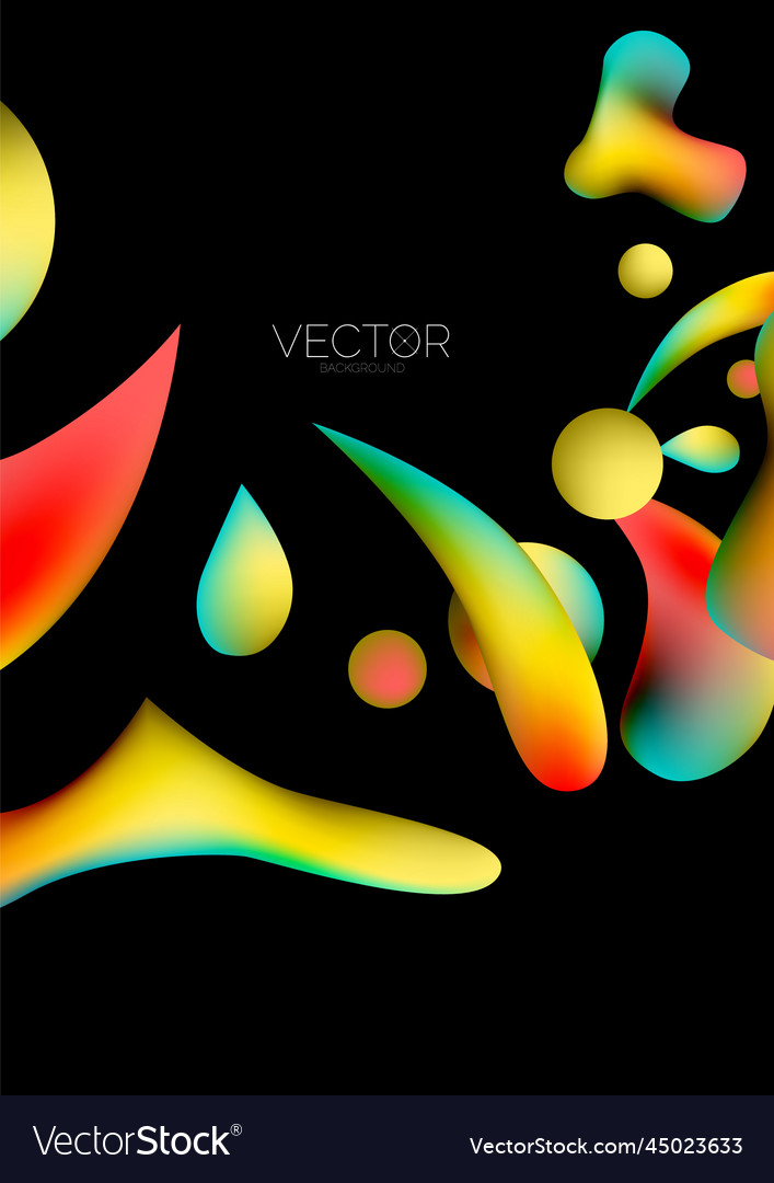 Fluid water drop shape composition abstract Vector Image